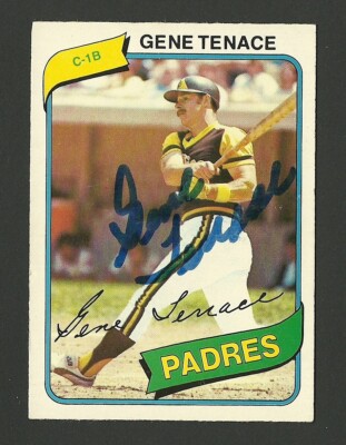 Gene Tenace San Diego Padres 1980 OPC Baseball Card #355 Signed ...