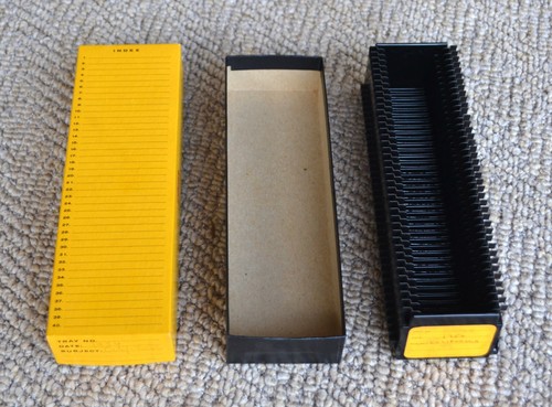 (4) Kodak Cavalcade No 1 Slide Trays - Capacity: 40 2x2 Cardboard Mount ...