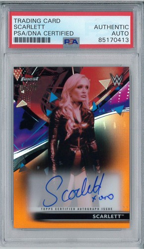Scarlett SIGNED AUTO SLABBED WWE 2021 Topps Finest CARD PSA DNA | eBay
