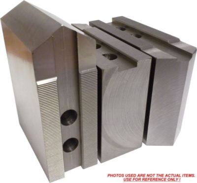 H3-15400P STEEL SOFT JAWS FOR 3.0mm x 60° SERR 18-20" CHUCK 4" HT 3PC ...