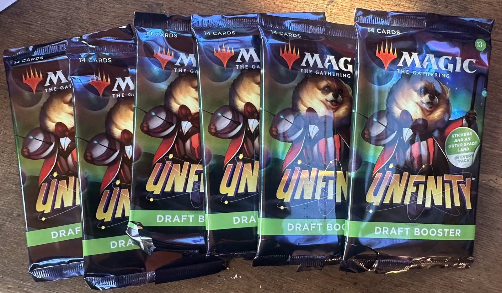 Magic The Gathering 6 Unfinity Empty Booster Pack Wrappers NO CARDS | eBay