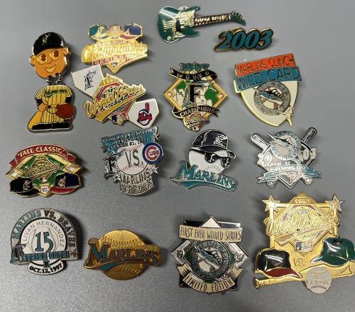 Lot of 15 Miami/Florida Marlins Collectible Pins Lot World Series Wild ...