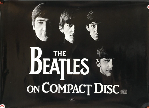 NEW THE BEATLES ON COMPACT DISC CAPITOL POSTER 17"X25" JOHN PAUL GEORGE ...