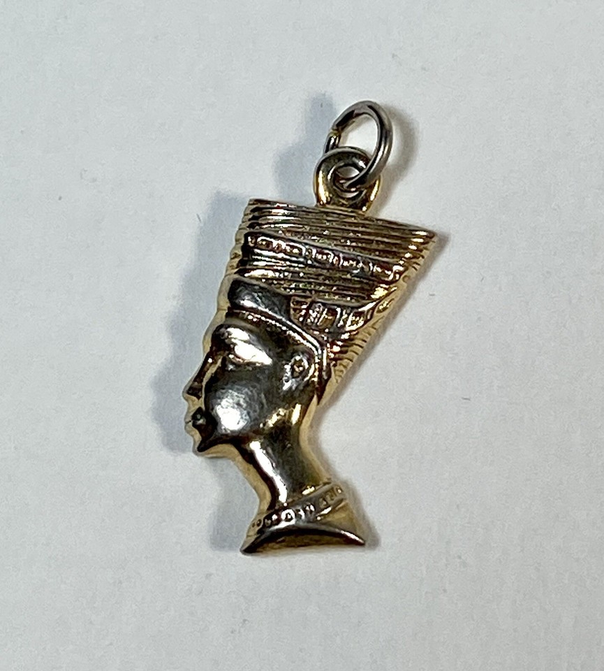 Vintage 1970 s EGYPTIAN REVIVAL gold color metal Cleopatra profile ...