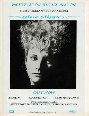 Helen Watson Blue Slipper First Album Poster Trade Print Ad 1980s ...