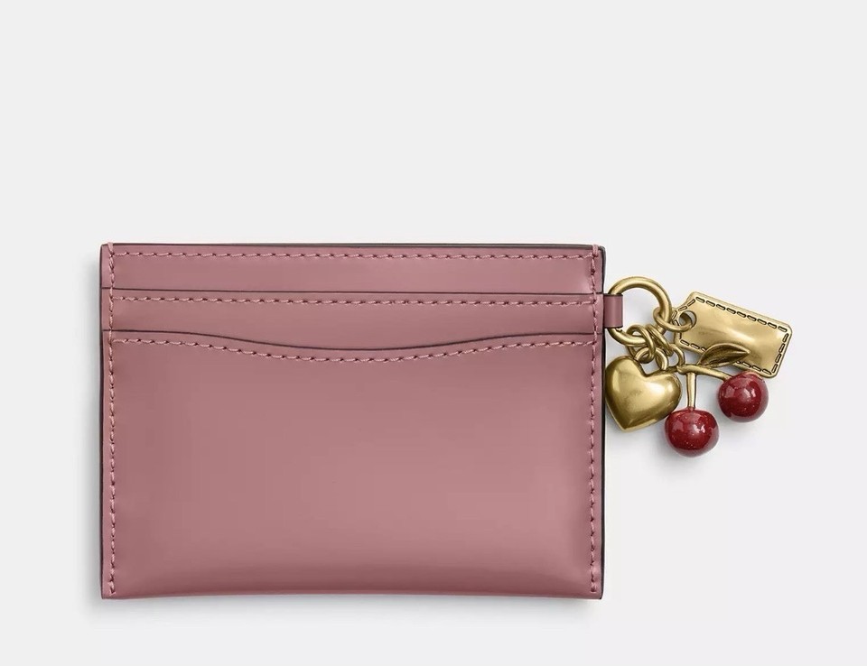 Coach Official Essential Card Case Charm CCY14 B4/PY Brass/Peony | eBay UK