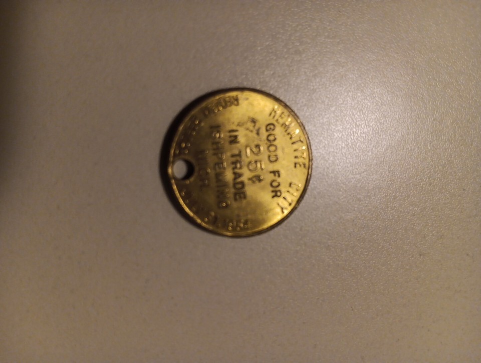 U.P. Michigan Coin Token Lot Ishpeming Marquette, Gold Plated ,Mid Pen ...