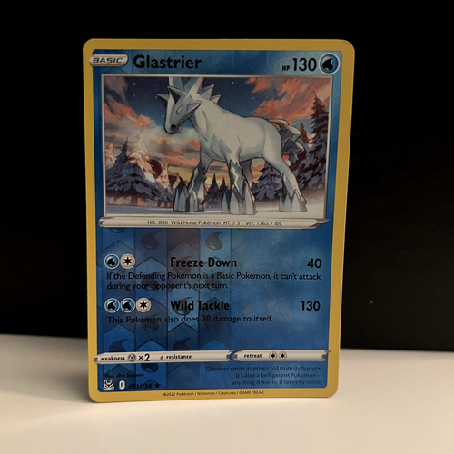 Pokemon TCG - Glastrier Reverse Holo Rare - 051/196 - Lost Origin | eBay