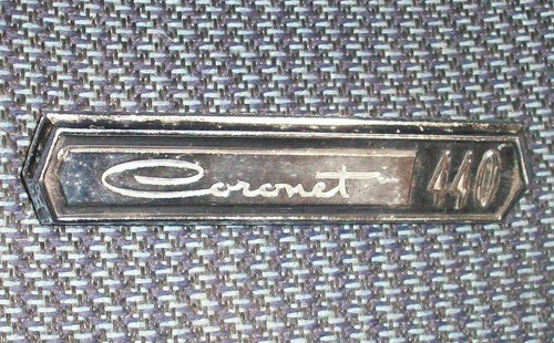 1966 - 1967 Dodge Coronet 440 Glove Box Door Script Emblem Plate ...