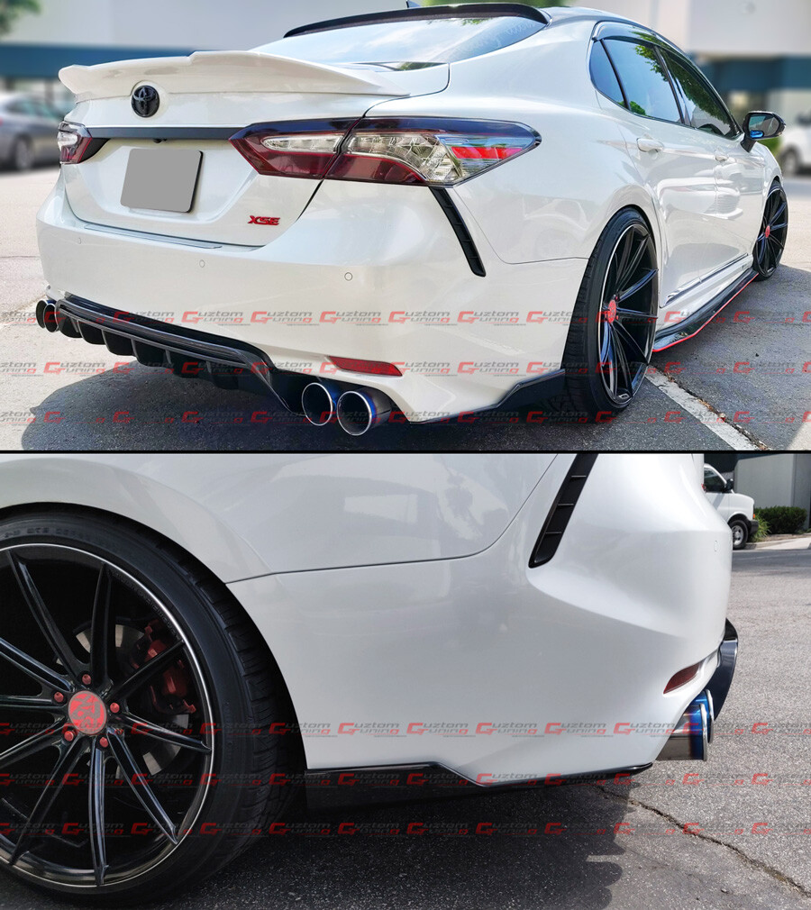 FOR 2018-2024 TOYOTA CAMRY SE XSE ART STYLE GLOSS BLACK REAR BUMPER ...