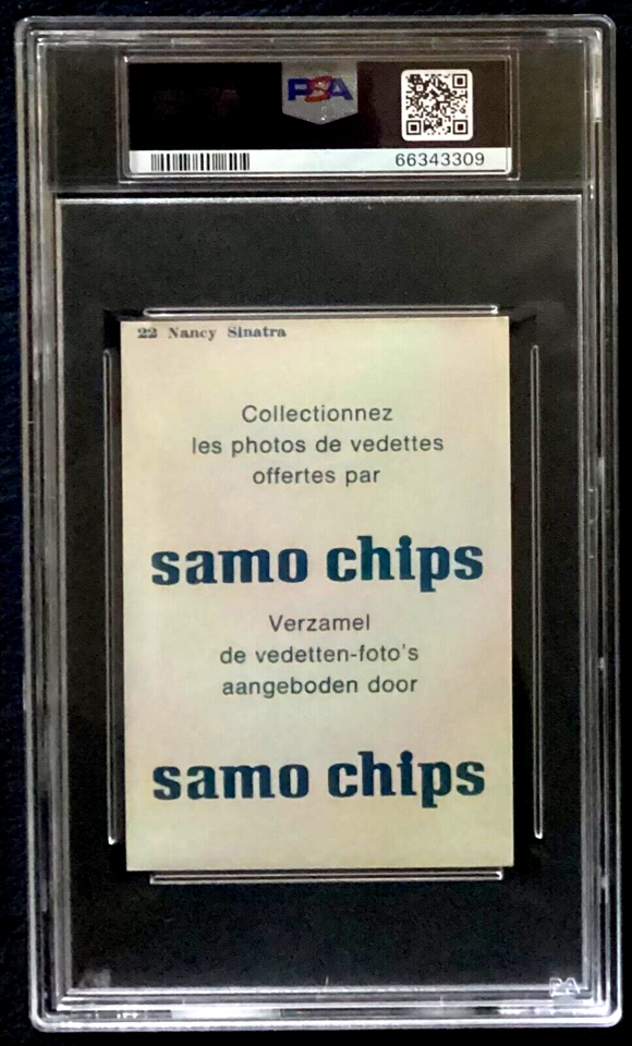 1968 NANCY SINATRA Samo Chips Vedettes #22 PSA 4 RC Rookie pop 1 ...