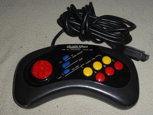 QUICKSHOT SEGA GENESIS CONTROLLER QUICK SHOT QS-171 6 BUTTON ...