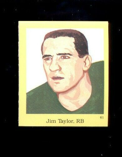 1990 Pro Football Hall of Fame JIM TAYLOR Green Bay Packers NFL Sticker ...