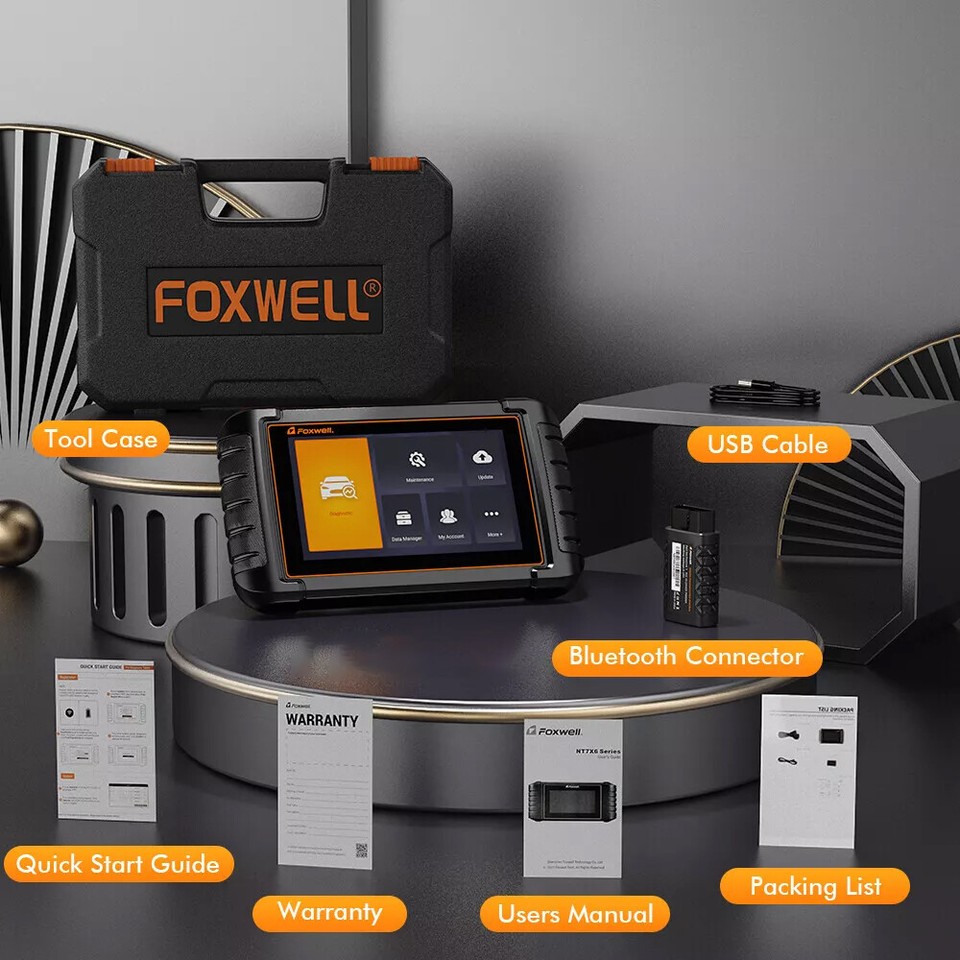 🔥2025 FOXWELL Car Diagnostic Tool Bluetooth OBD2 Scanner Full System 35 ...