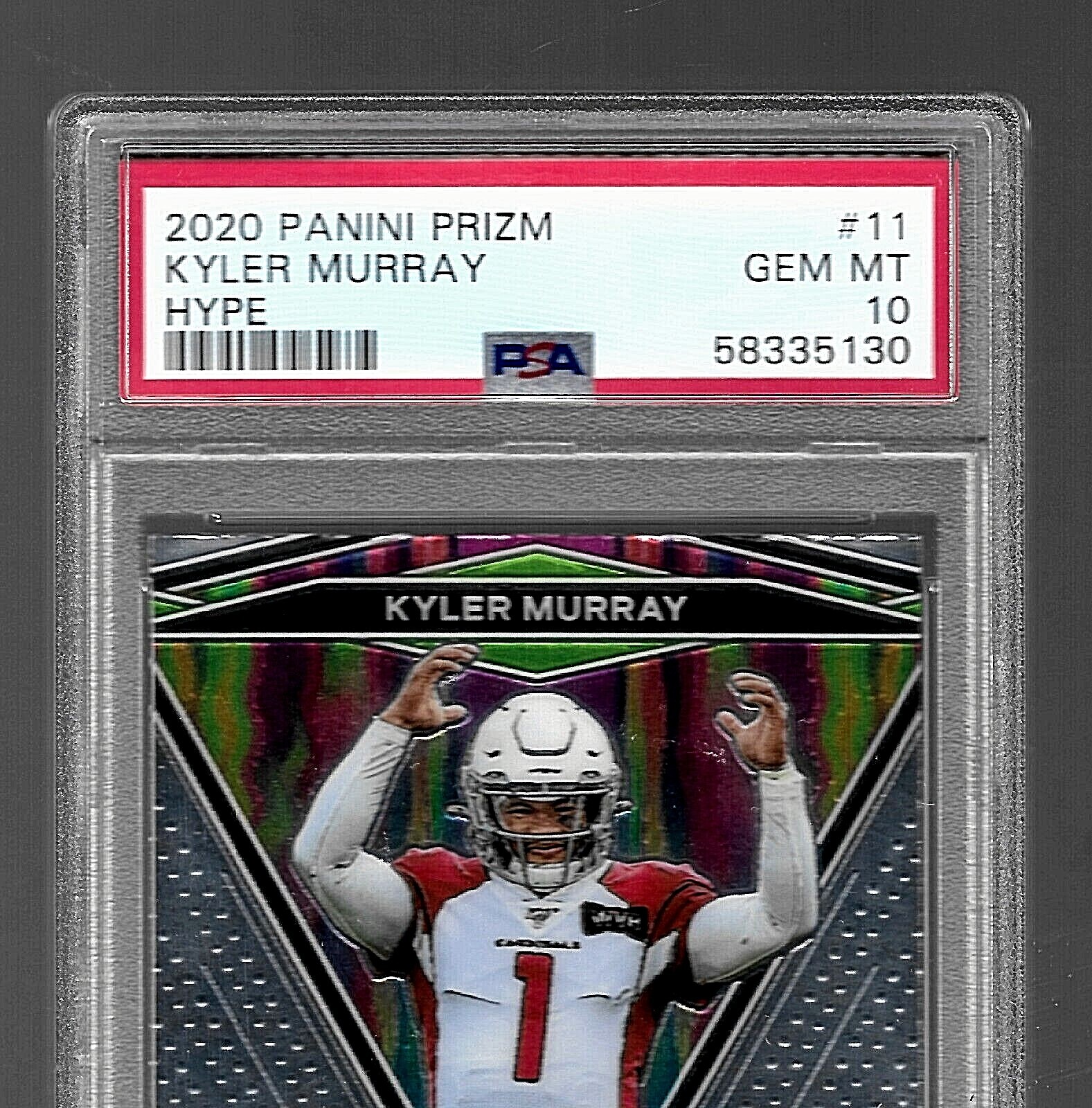 2020 PANINI PRIZM HYPE FOOTBALL CARD #11 KYLER MURRAY PSA 10 ARIZONA ...