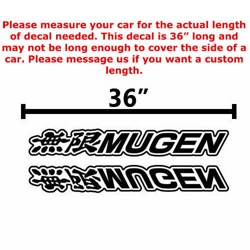 2X Multiple Color Graphic Mugen Symbol Vinyl Decal Sticker for Accord ...