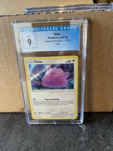 2019 Pokemon Sun Moon Detective Pikachu #17 Ditto Holo Graded PSA Mint ...