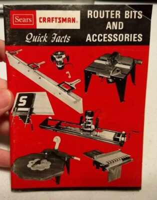 Vintage Sears Craftsman Router Bits Tools Advertising Booklet | eBay