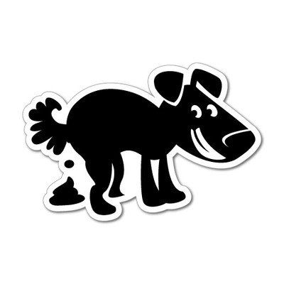 DOG POOPING PET Sticker Decal Funny Vinyl Car Bumper #6923EN | eBay