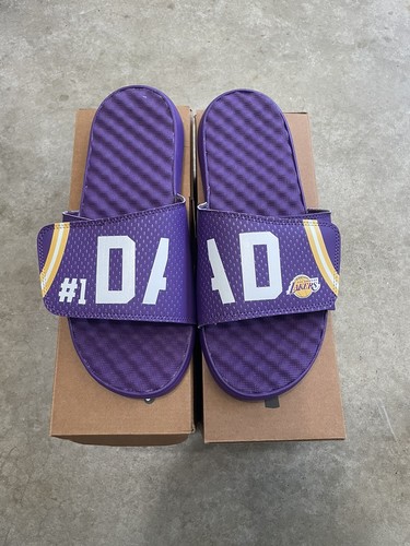 Sandals Slides ISlides Sz 12 #1DAD Men's Lakers Basketball NBA | eBay