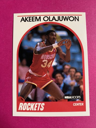 🐶 1989-90 NBA Hoops #180 Akeem Olajuwon Houston Rockets | eBay