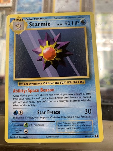 Starmie 31/108 XY Evolutions Pokemon Card Non Holo Rare | eBay