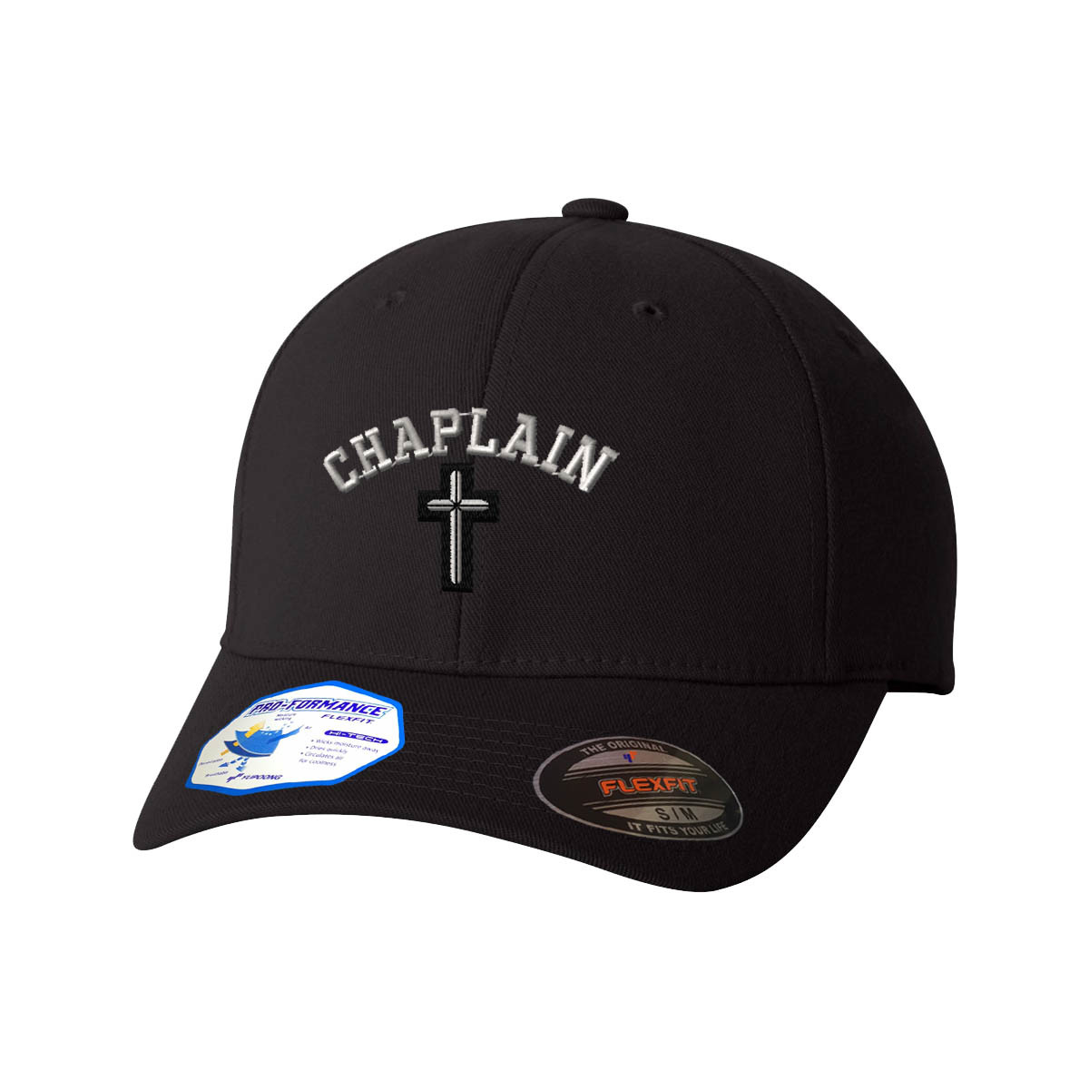 Flexfit Hats for Men & Women Cristian Chaplain Cross Embroidery ...