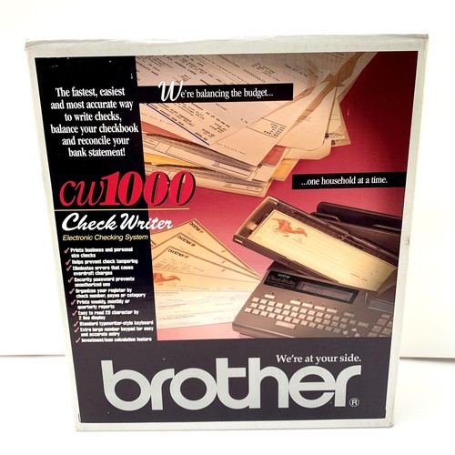 NOS BROTHER CW1000 Check Writer Printer Electronic Check System w Sealed Checks | eBay