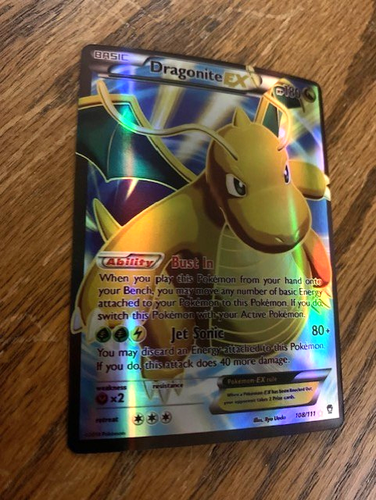DRAGONITE EX HP180 CUSTOM HOLO FULL/FAN ART CARD 108/111 | eBay