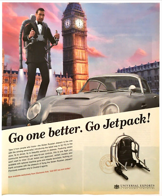 Print Ad 2005 James Bond 007 Q-Lab Jetpack Big Ben Original Promo ...