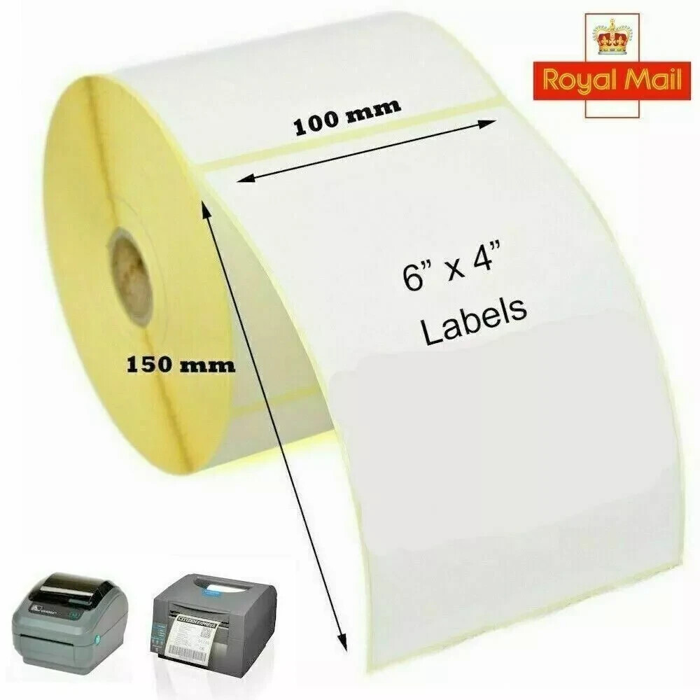 300 Direct Thermal Shipping Labels 4x6 Roll Royal Mail DPD UPS EVRI ...