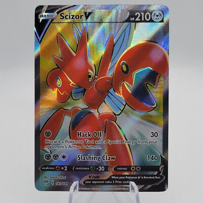 Scizor V 183/189 Darkness Ablaze Full Art Ultra Rare Pokemon Card | eBay