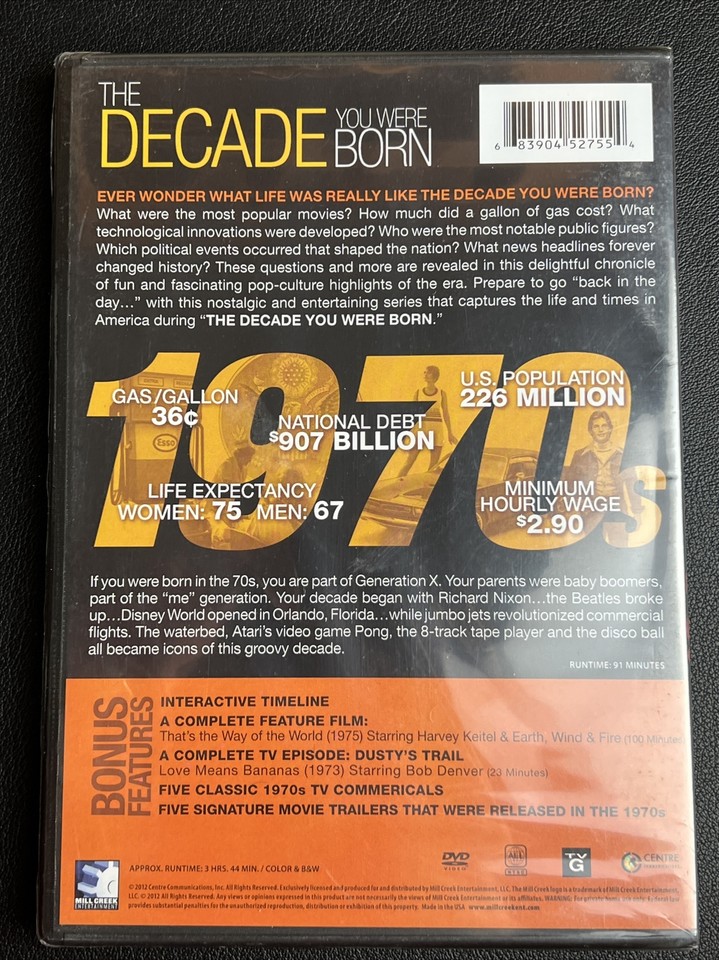 The Decade You Were Born: 1970s (DVD, 2012) New/Sealed | B2G1FREE ...