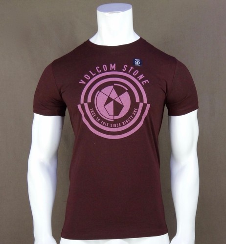 New Volcom Stone Vered Hot Red Surfing Team Classic Mens Sport T Shirt ...