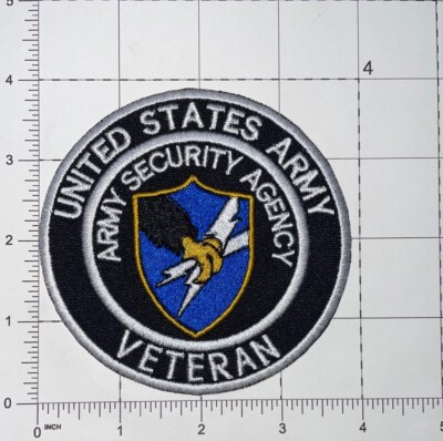 US Army ASA Army Security Agency Veteran Patch Hook & Iron-On Repro New ...
