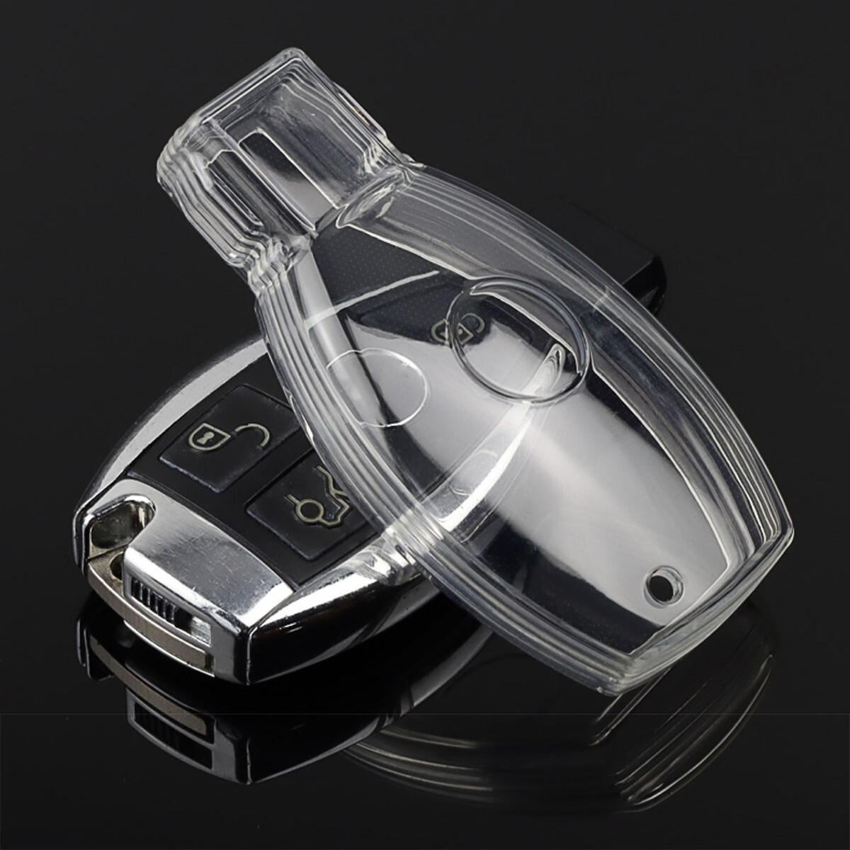 Transparent Car Key Fob Cover Case For Benz W204 W205 W212 W166 C117 ...