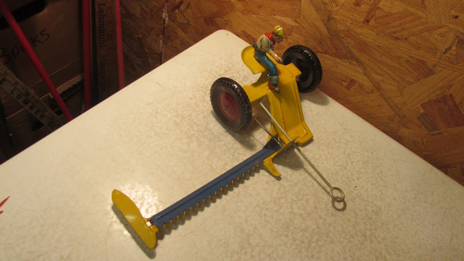 Antique Marx Tin Farm Toy- Sickle Mower & Driver | eBay