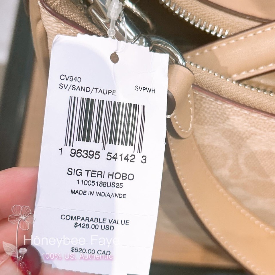 NWT Coach Teri Hobo Bag In Signature Canvas CJ517/CV935/CAL52/CV940 | eBay