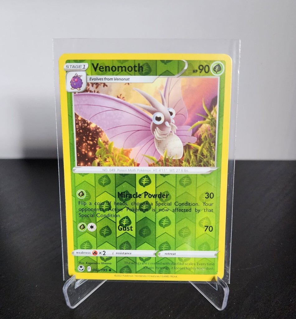 Pokemon TCG Venomoth Silver Tempest 002/195 Reverse Holo Uncommon NM/M ...