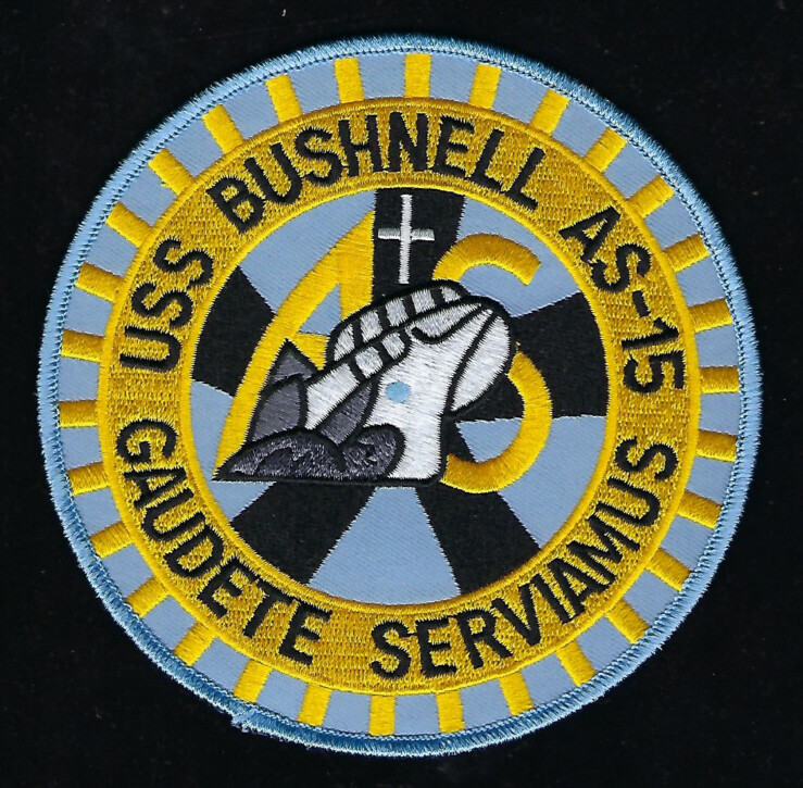 USS BUSHNELL AS-15 PATCH USS PIN UP US NAVY OFFICER CHIEF SAILOR ...