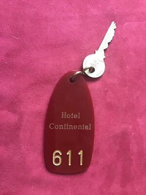 Vintage Hotel Motel Key Fob and Key From Hotel Continental | eBay