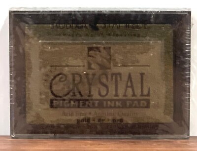 Rubber Stampede Crystal Gold Pigment Ink Pad - Archival Quality ...