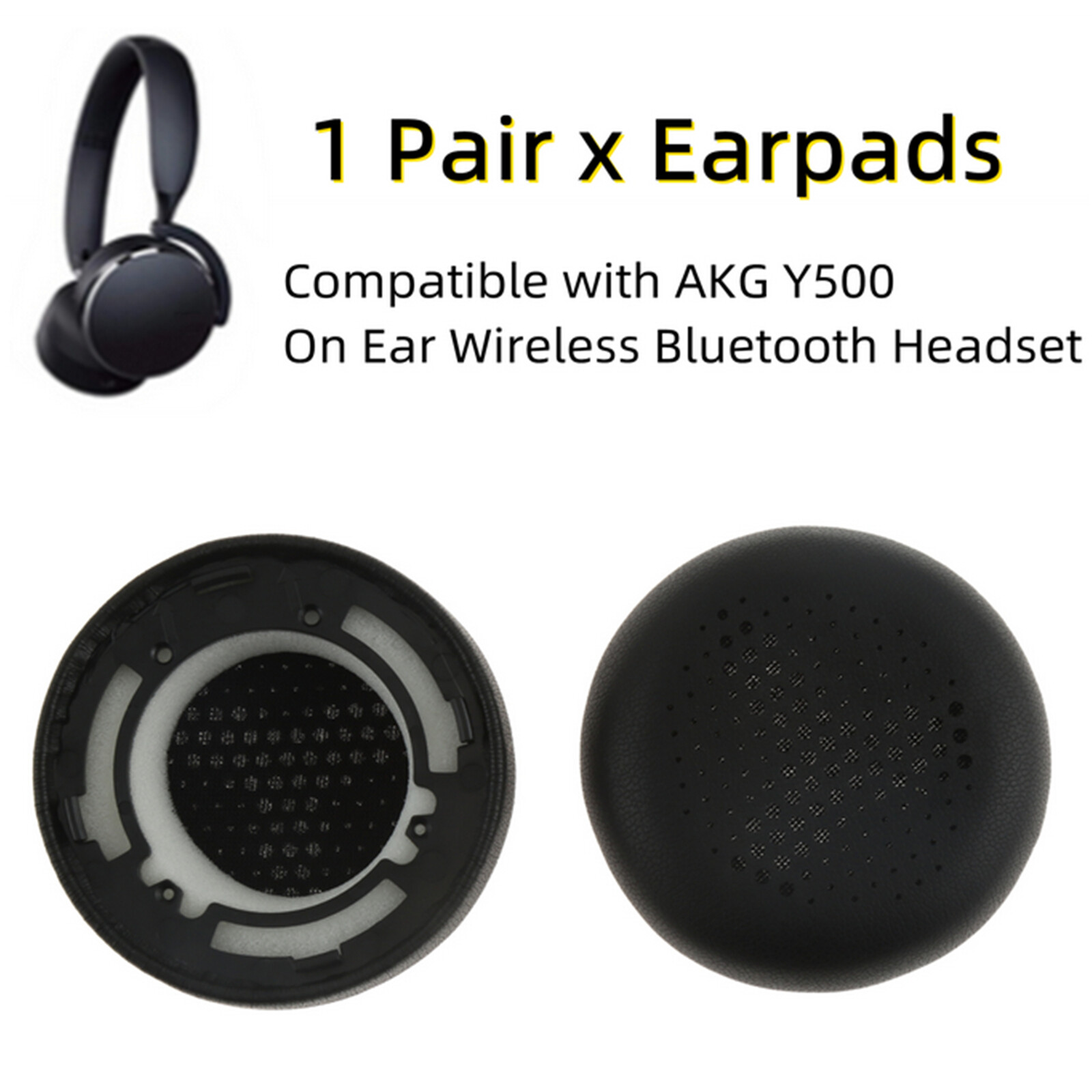 1 Pair Headphone Replace Ear Pads for AKG Y500 On Ear Wireless ...