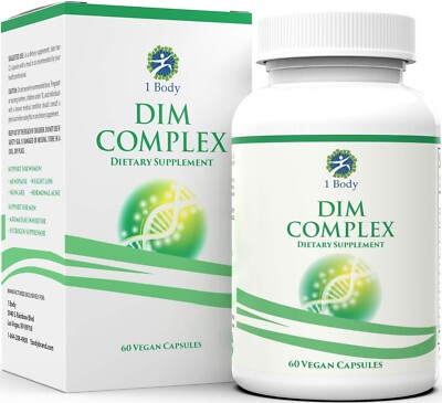 1 Body DIM Supplement 200 mg Menopause Support Hormone Balance Estrogen ...