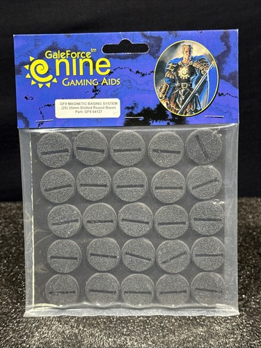 Gale Force Nine GF9 04127 GF9 25mm Slotted Round Magnetic Bases x25 NEW ...