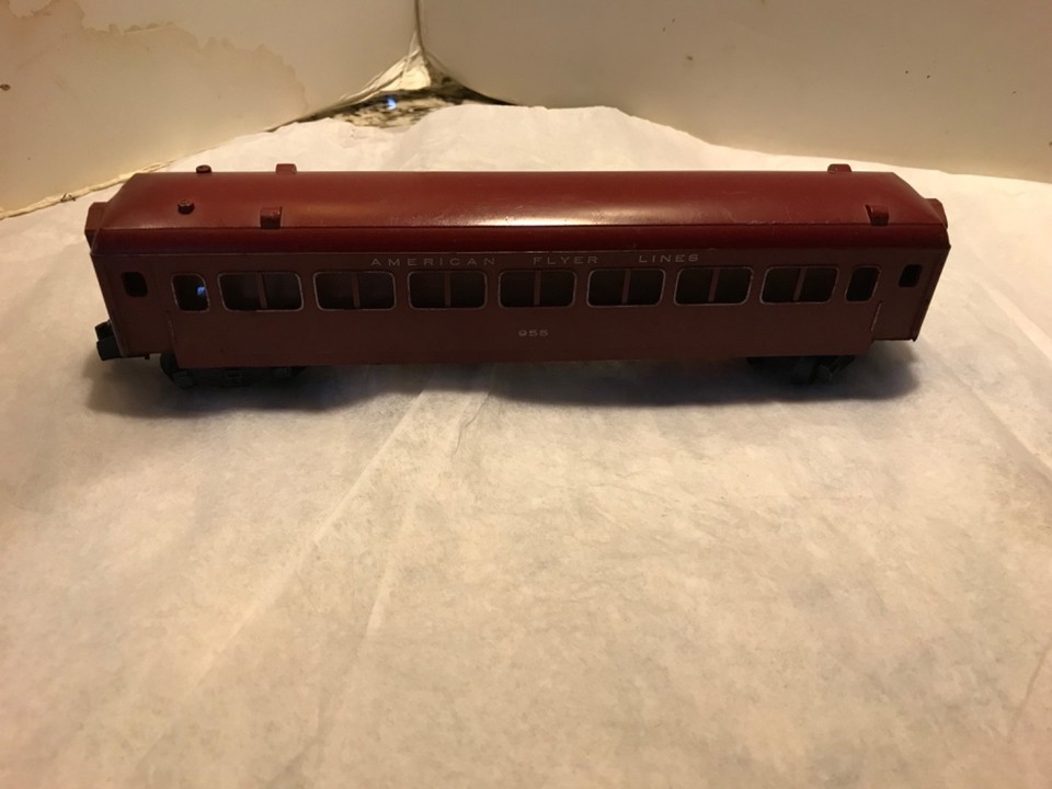 AMERICAN FLYER 955 PASSENGER CAR MAROON IN REPO BOX VERY RARE | eBay