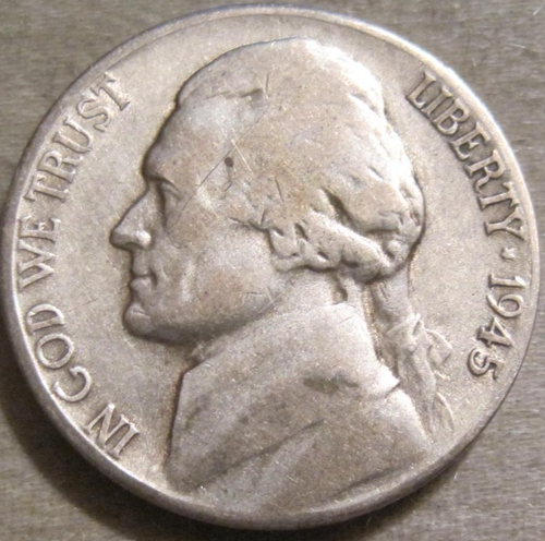 SELLING AS SHOWN - 1945 S 5C JEFFERSON WAR NICKEL *** 35% SILVER ...