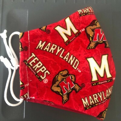 University of Maryland Terps UMD Face Mask Handmade Adjustable USA | eBay