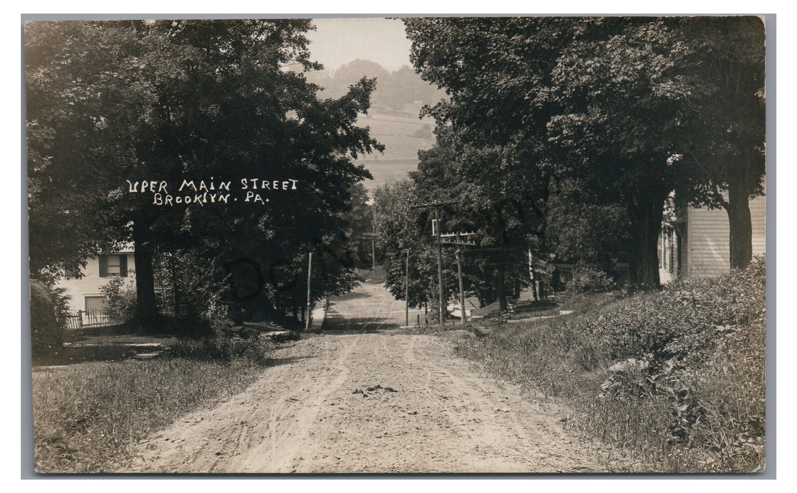 RPPC Upper Main Street BROOKLYN PA Susquehanna County 1914 Real Photo ...