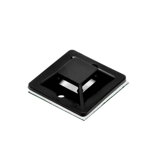 100 Pack Black Self Adhesive Cable Tie Zip Clamp Mount Clip Holder Base ...